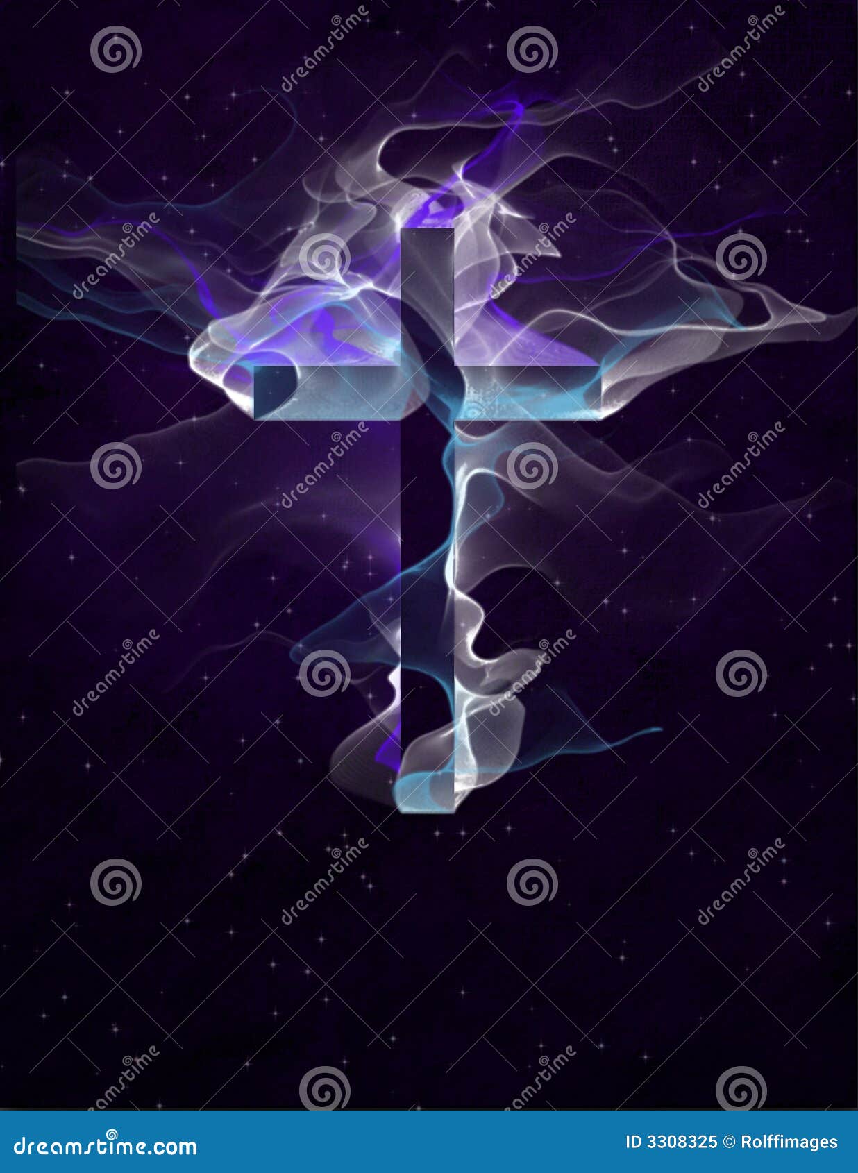 Purple Cross stock illustration. Illustration of spirituality - 3308325