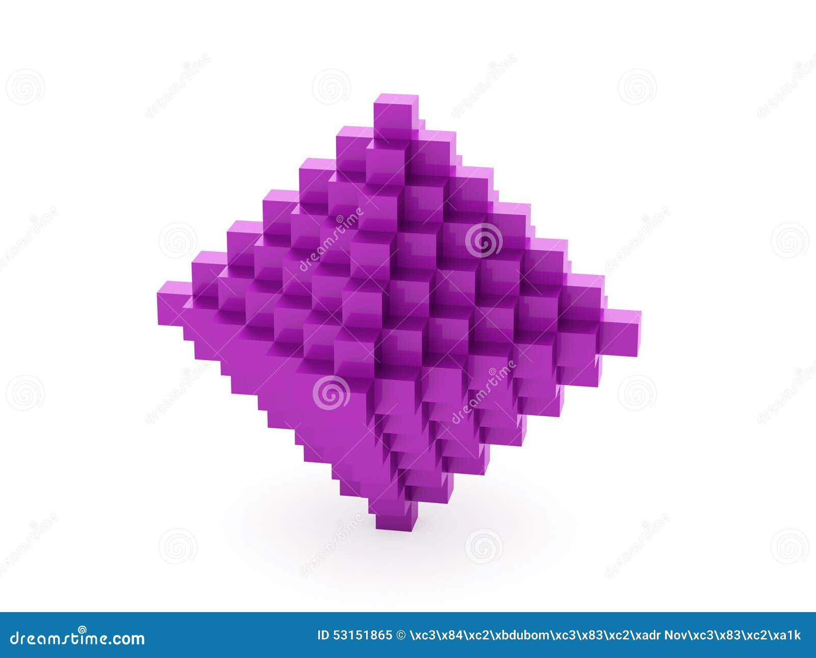 Purple Cubes Concept Rendered Stock Illustration - Illustration of ...