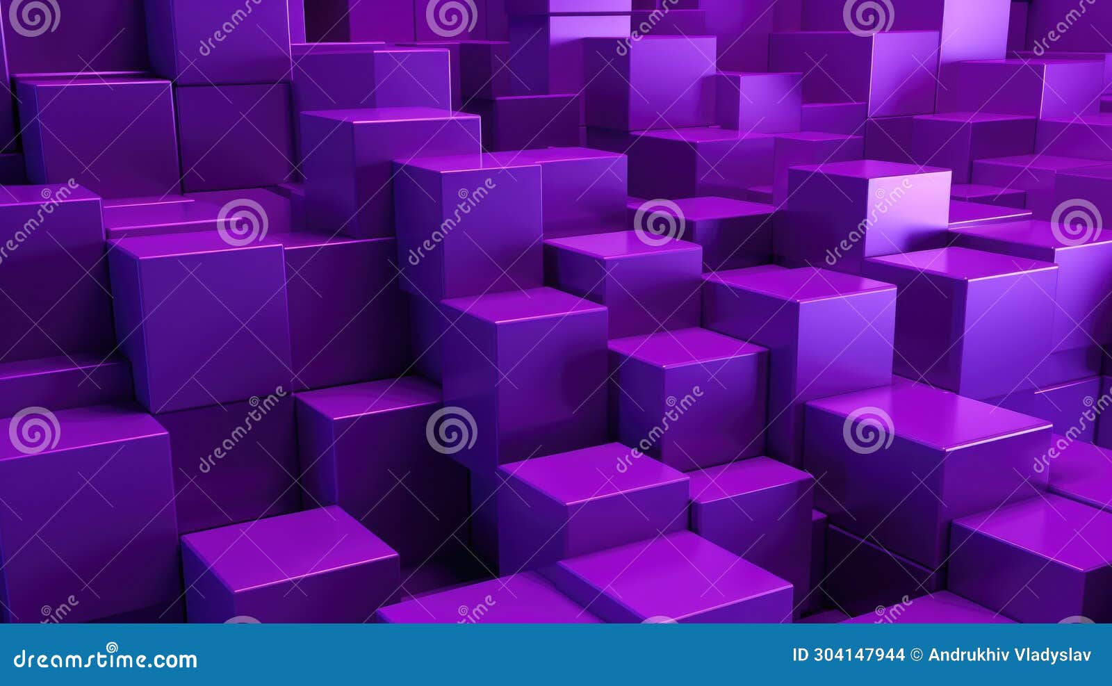 Purple Cubes Wall Background, Abstract Illustration Stock Illustration ...