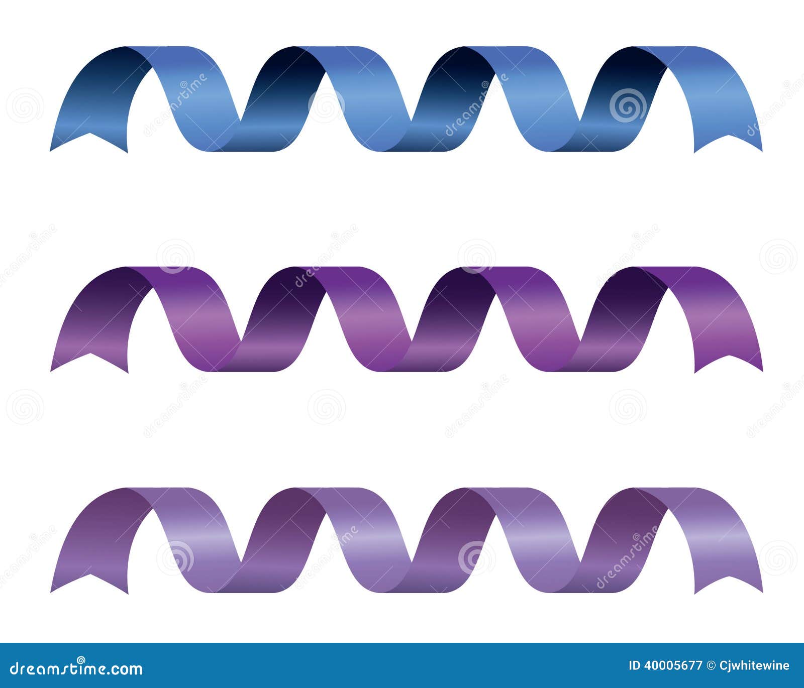 Purple curled ribbon stock vector. Illustration of material - 40005677
