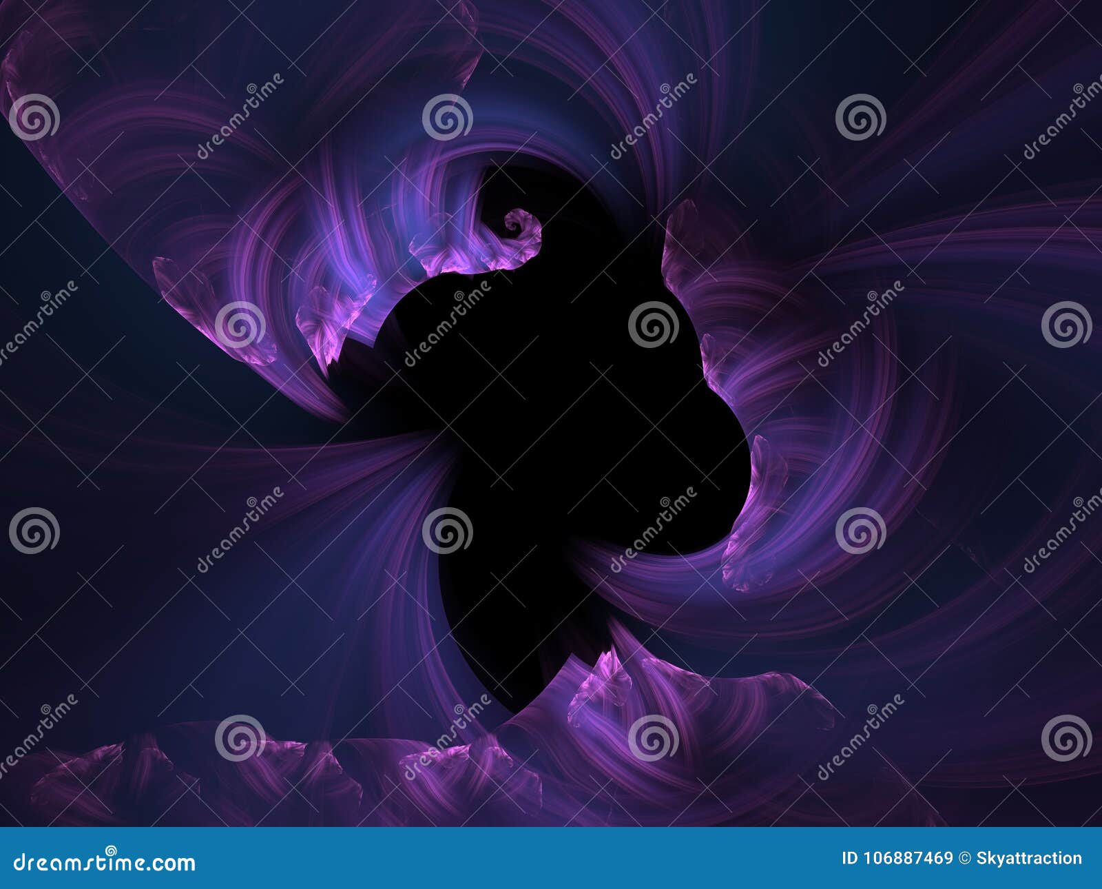 Purple Curls Frame Abstract Background Stock Illustration ...