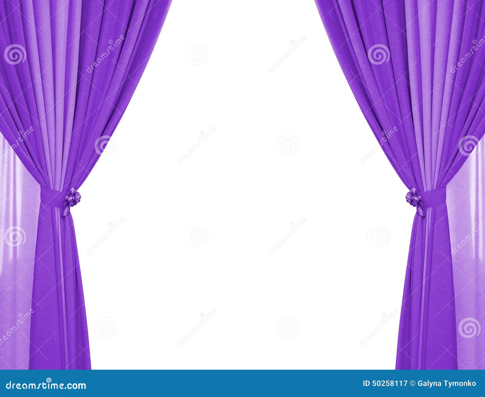 Purple Curtain Isolated on White Background Stock Image - Image of ...