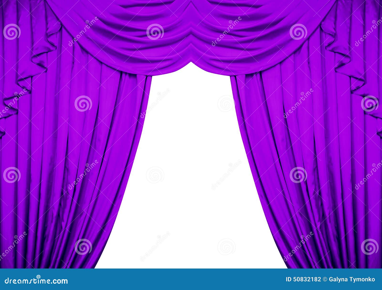 Purple Curtain Isolated on White Background Stock Photo - Image of ...