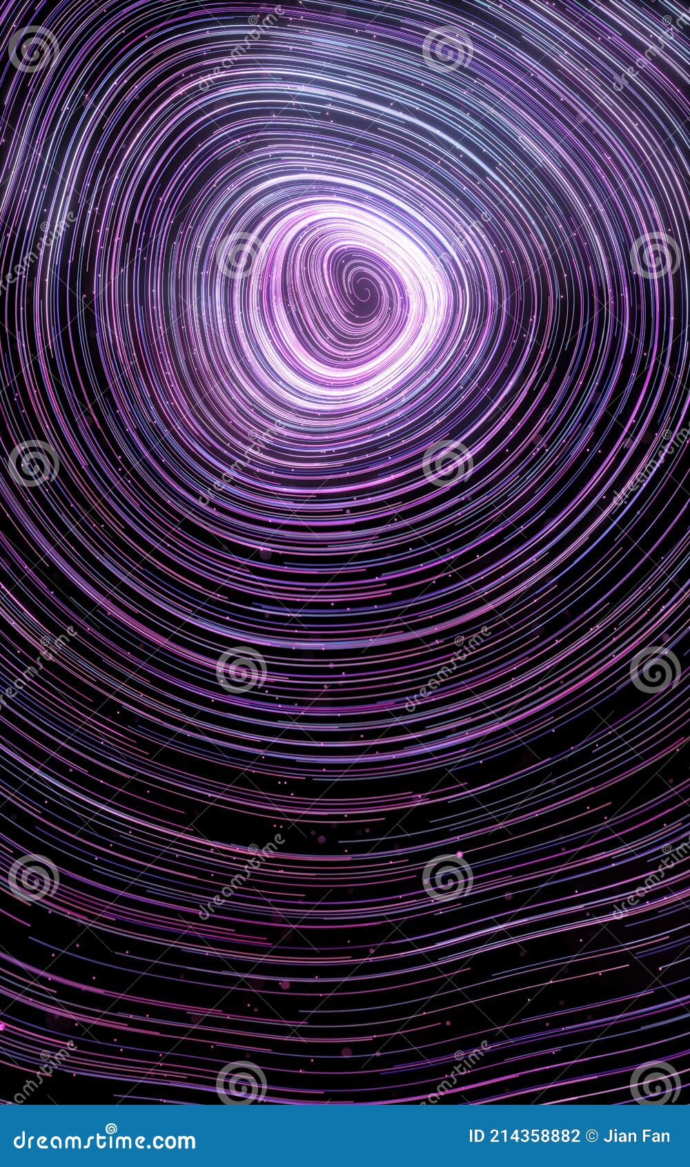 Purple Curve Lines Vortex, Fantasy Background, 3d Rendering Stock ...