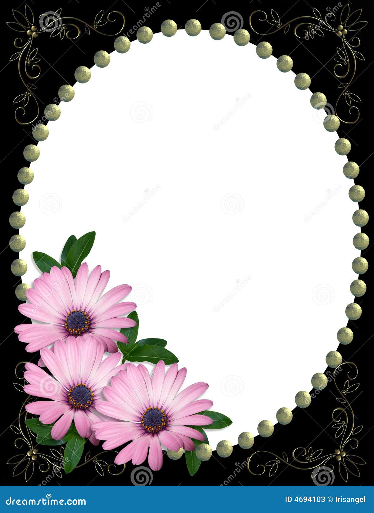 Purple Daisy Border Frame Stock Illustrations – 817 Purple Daisy Border ...