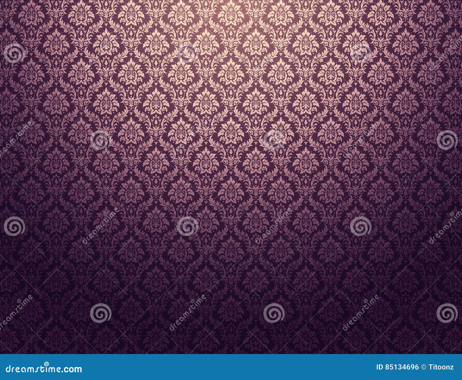 Purple Damask Pattern Background Stock Illustration - Illustration of ...