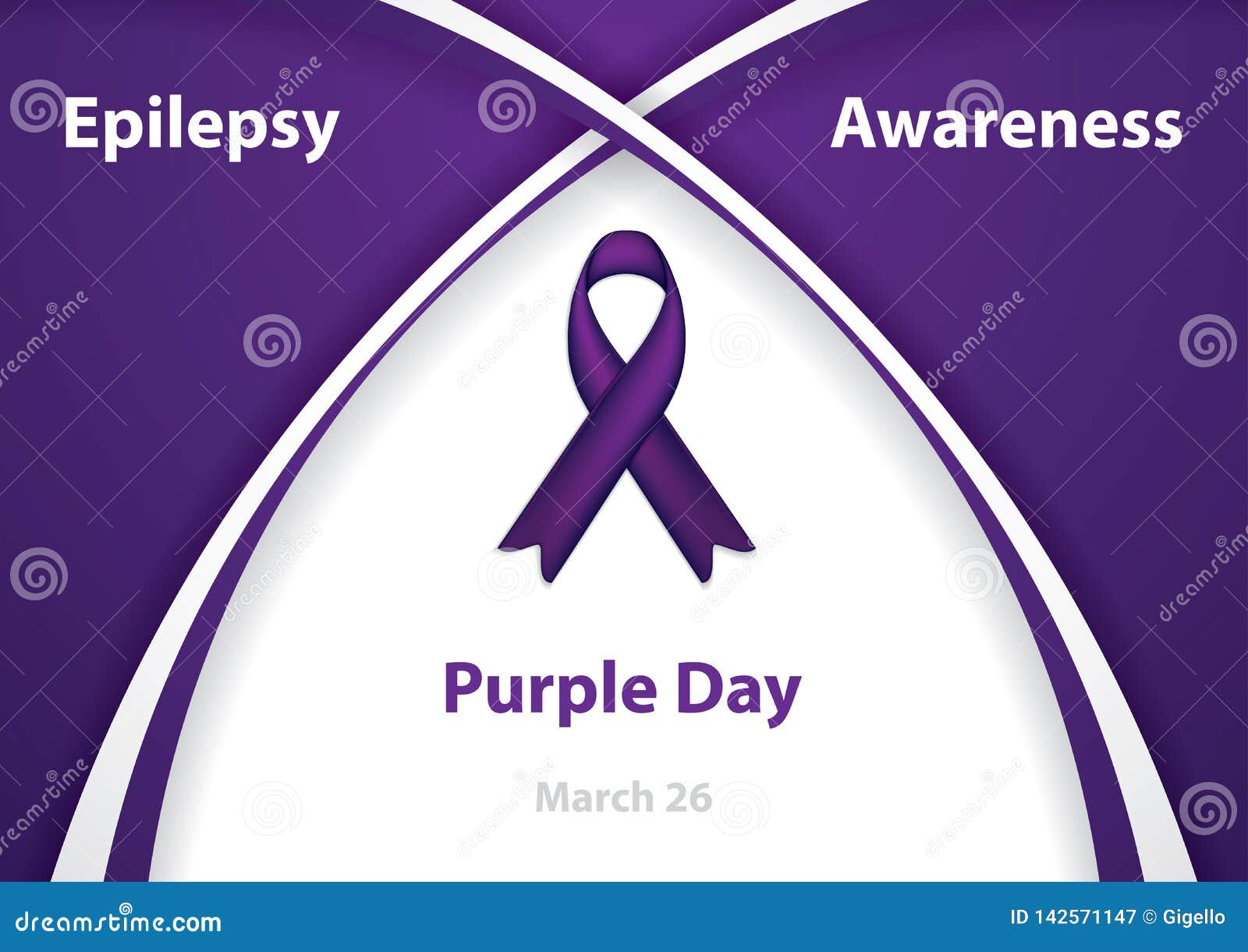 Purple day stock vector. Illustration of global, charity - 142571147