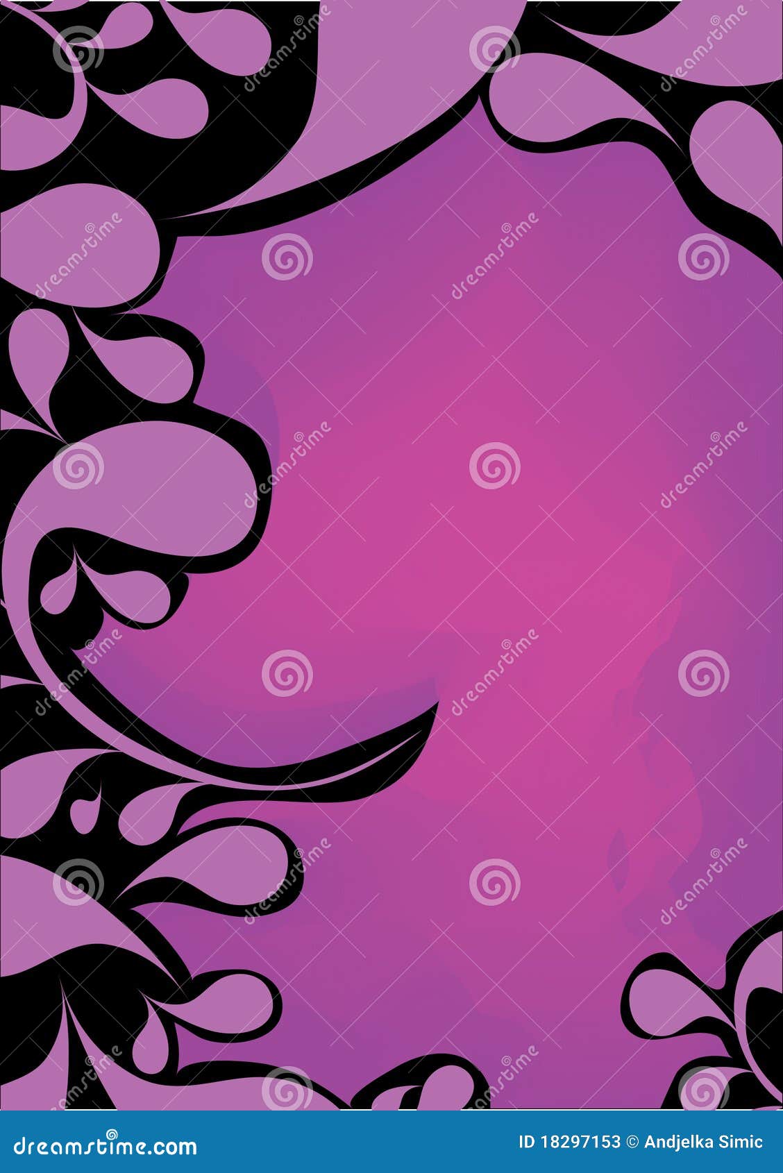 Purple decorative design stock vector. Illustration of floral - 18297153