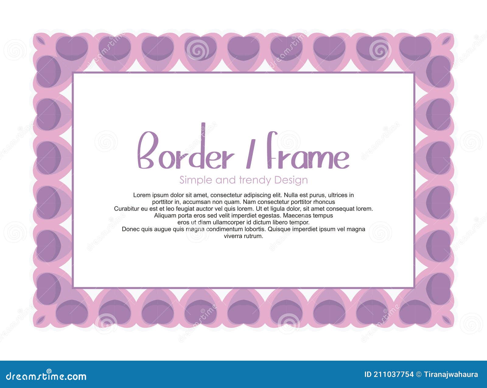 Purple Decorative Frame or Border Vector Design Stock Vector ...