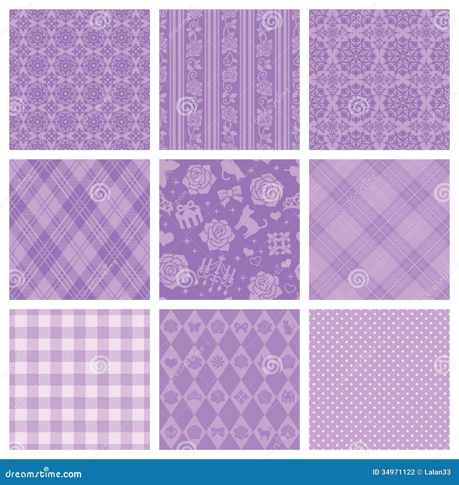 Purple decorative pattern. stock vector. Illustration of lavender ...