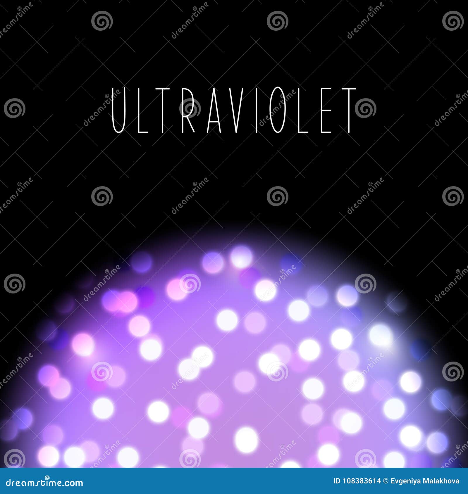 Purple Design Element with Bokeh Stock Vector - Illustration of holiday ...