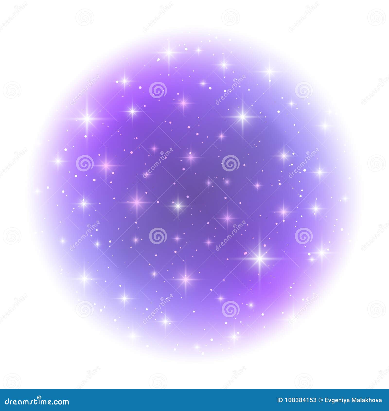 Purple Design Element with Stars Stock Vector - Illustration of round ...