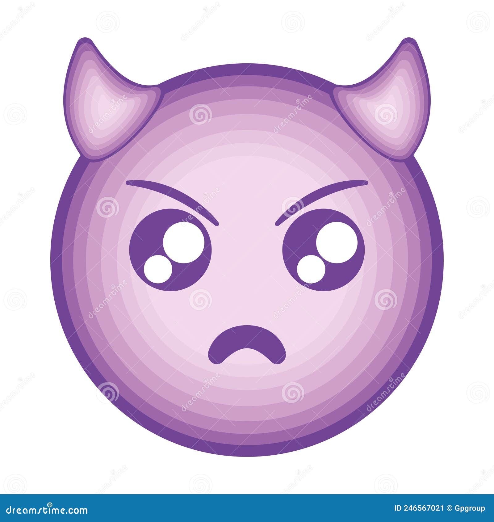 Purple devil emoji design stock vector. Illustration of emoticon ...