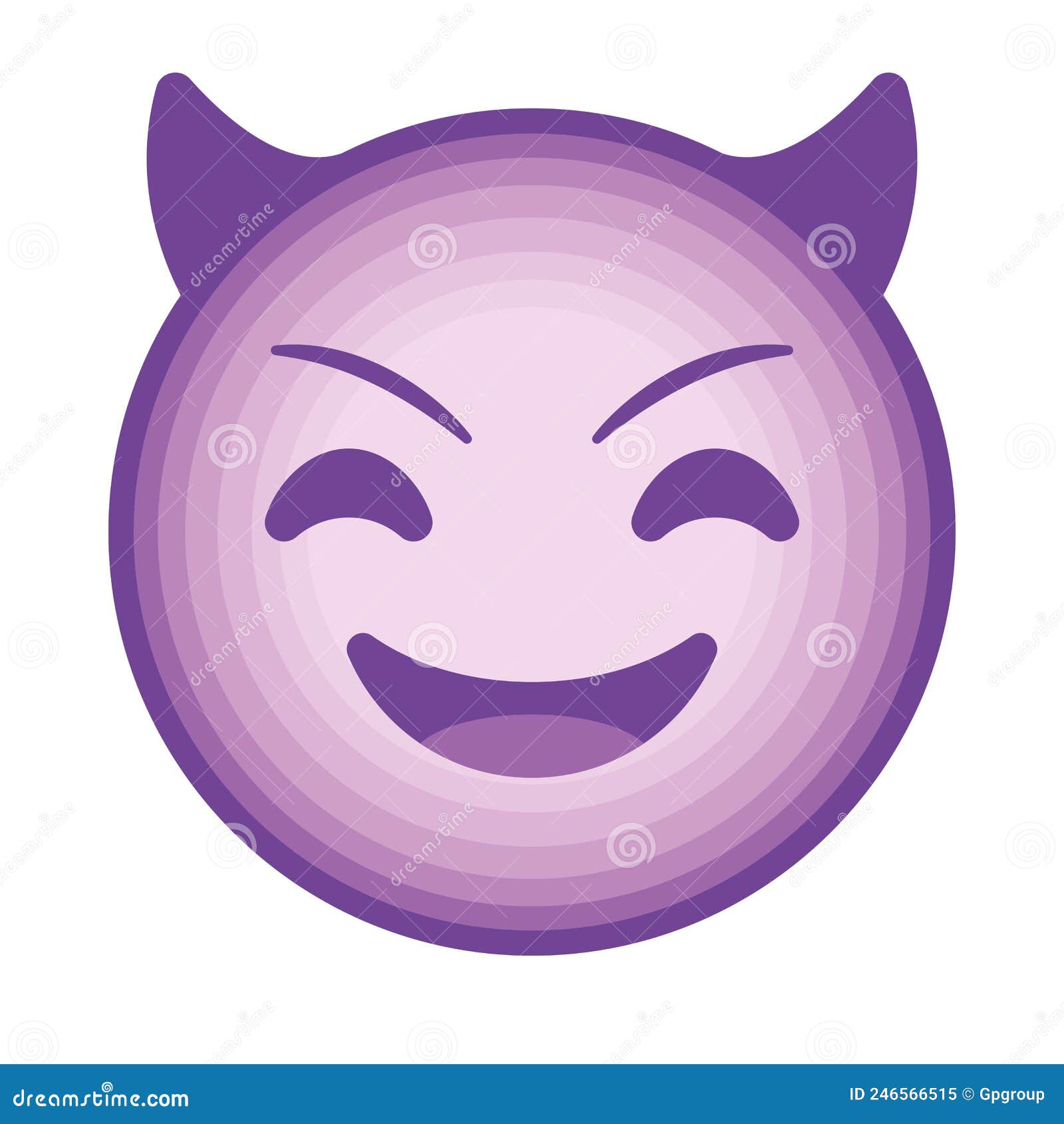 Purple devil emoji stock vector. Illustration of happy - 246566515
