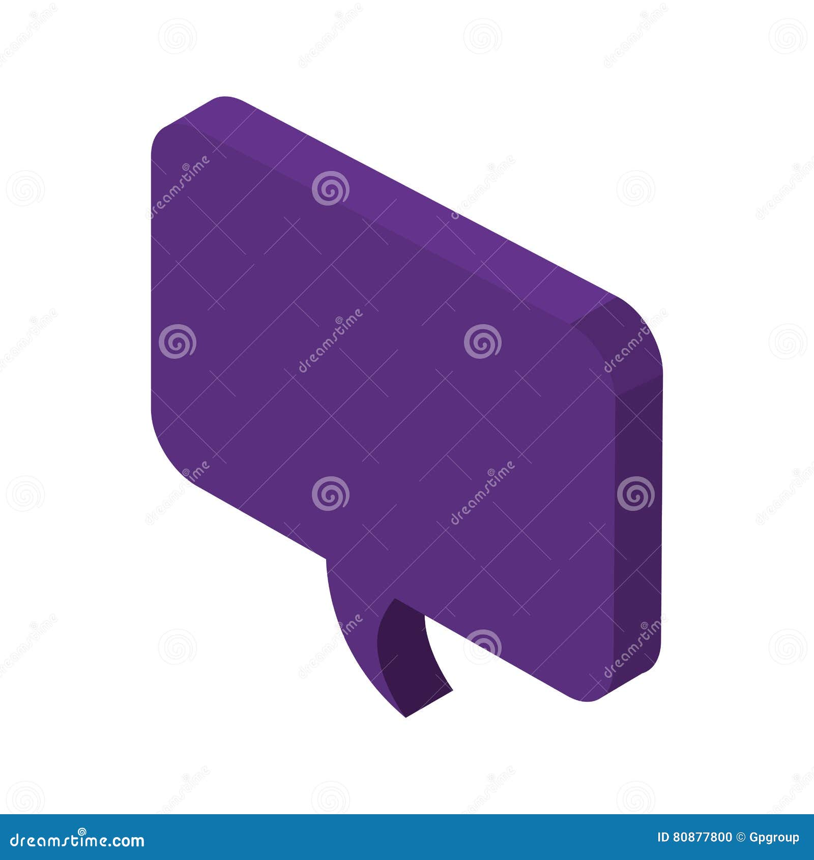 Purple dialog boxes in 3d stock vector. Illustration of message - 80877800