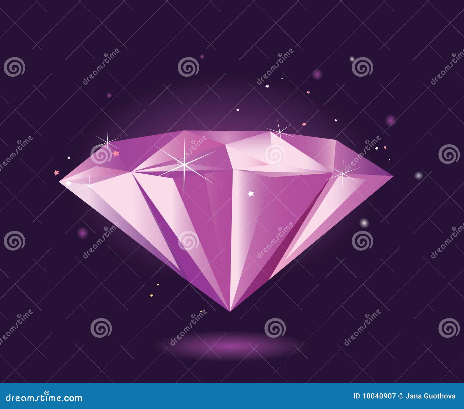 Purple diamond â€“ VECTOR stock vector. Illustration of clear - 10040907