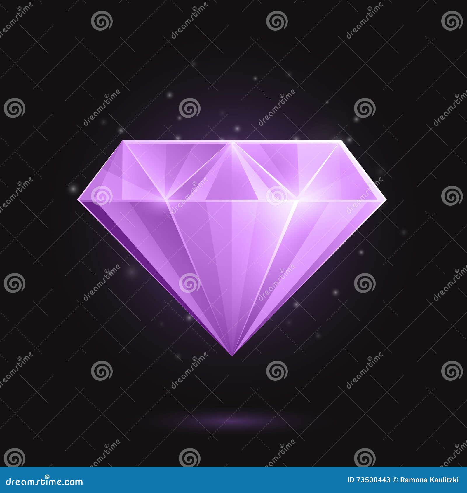 Purple Diamond stock illustration. Illustration of volume - 73500443