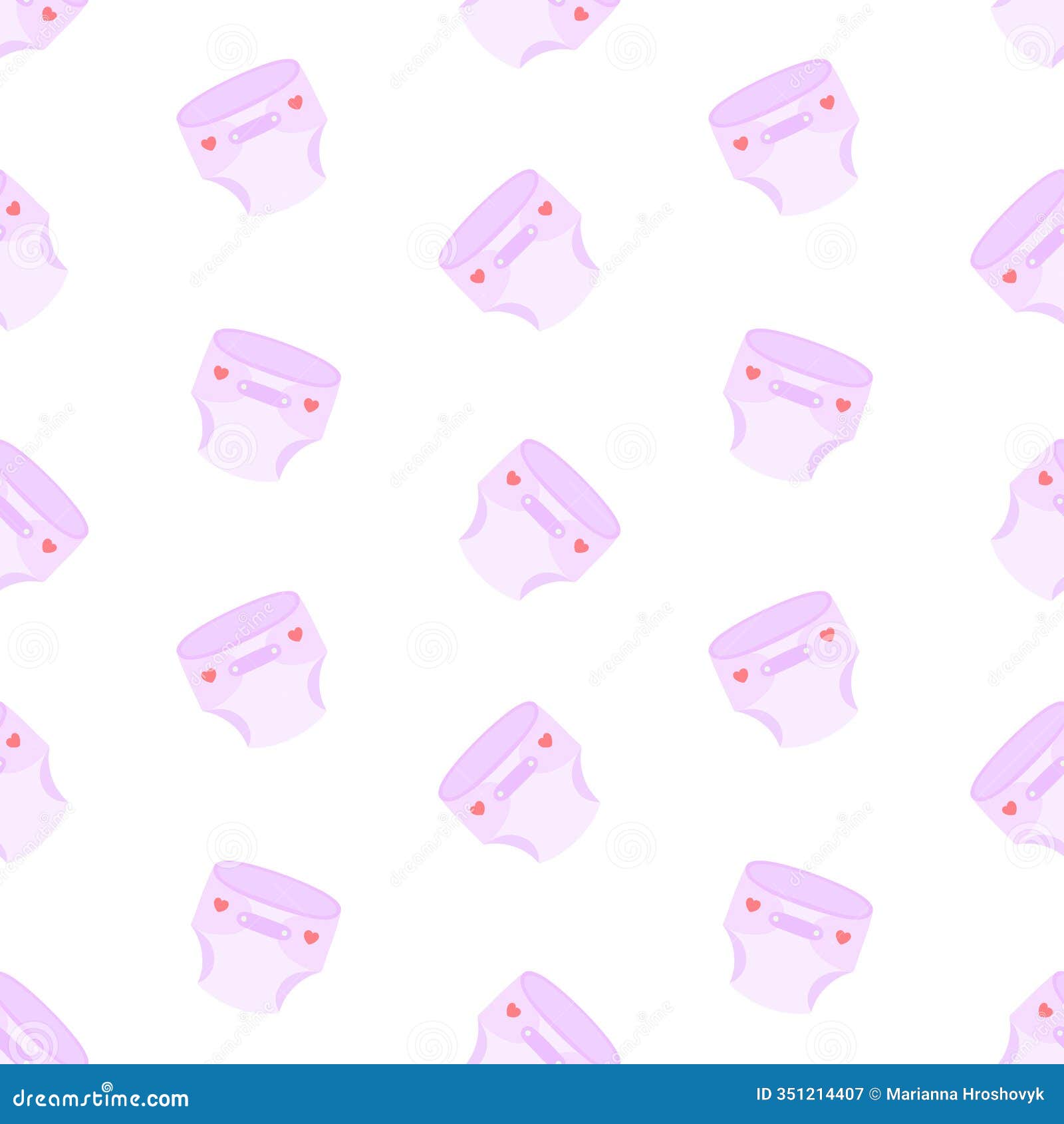 Purple Diapers Vector Seamless Pattern. Diaper Angles, Diaper Changing ...