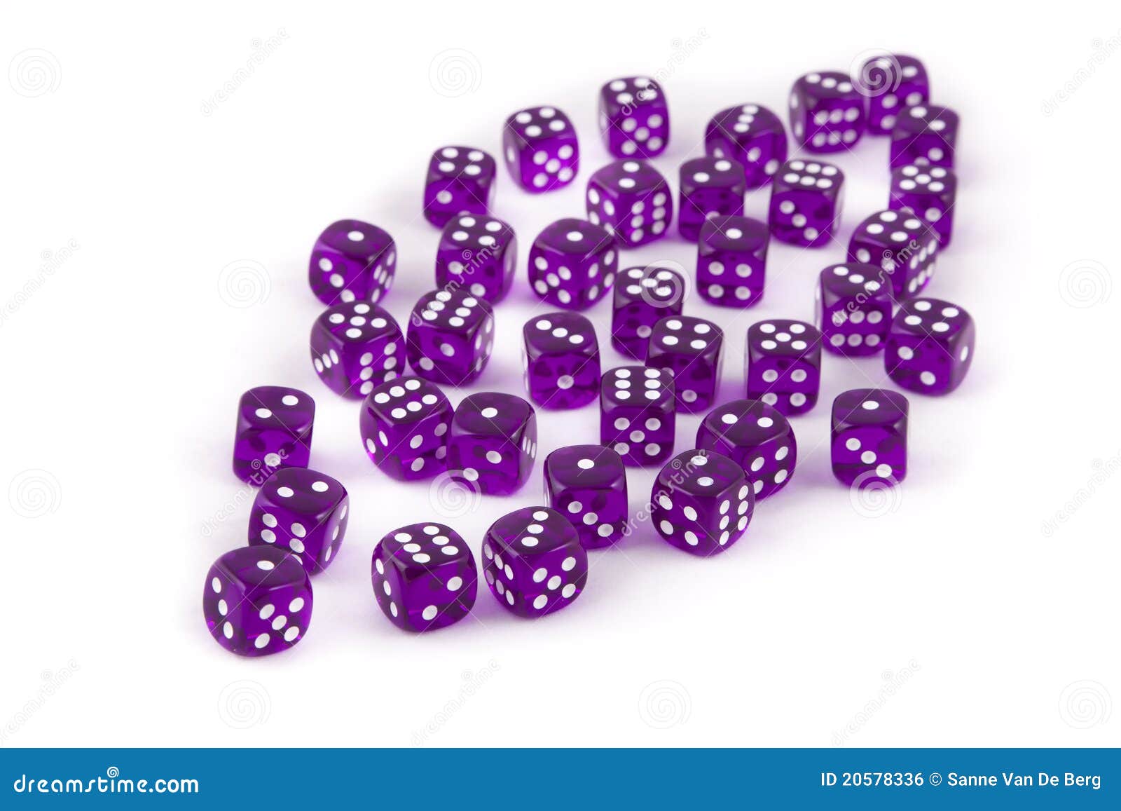 Purple Dice On White Background Stock Photo - Image: 20578336