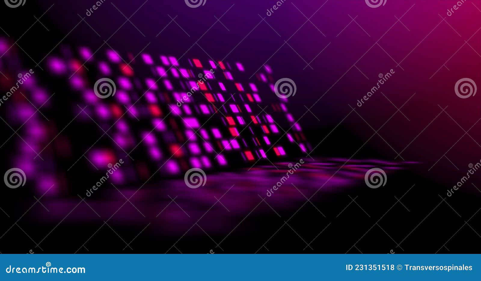 Purple Digital Background, Technology Design. Pixel Lights Layout with ...