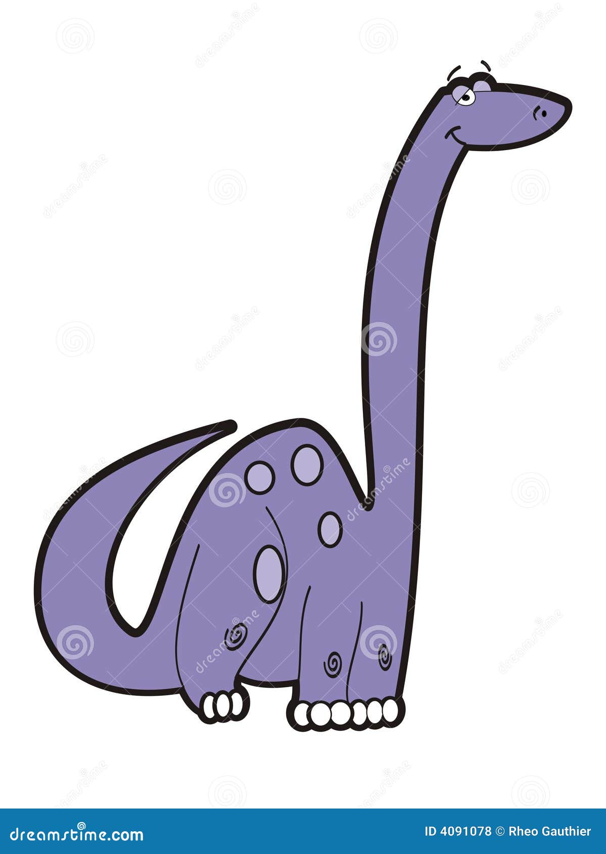 Purple Dinosaur stock illustration. Illustration of illustration - 4091078