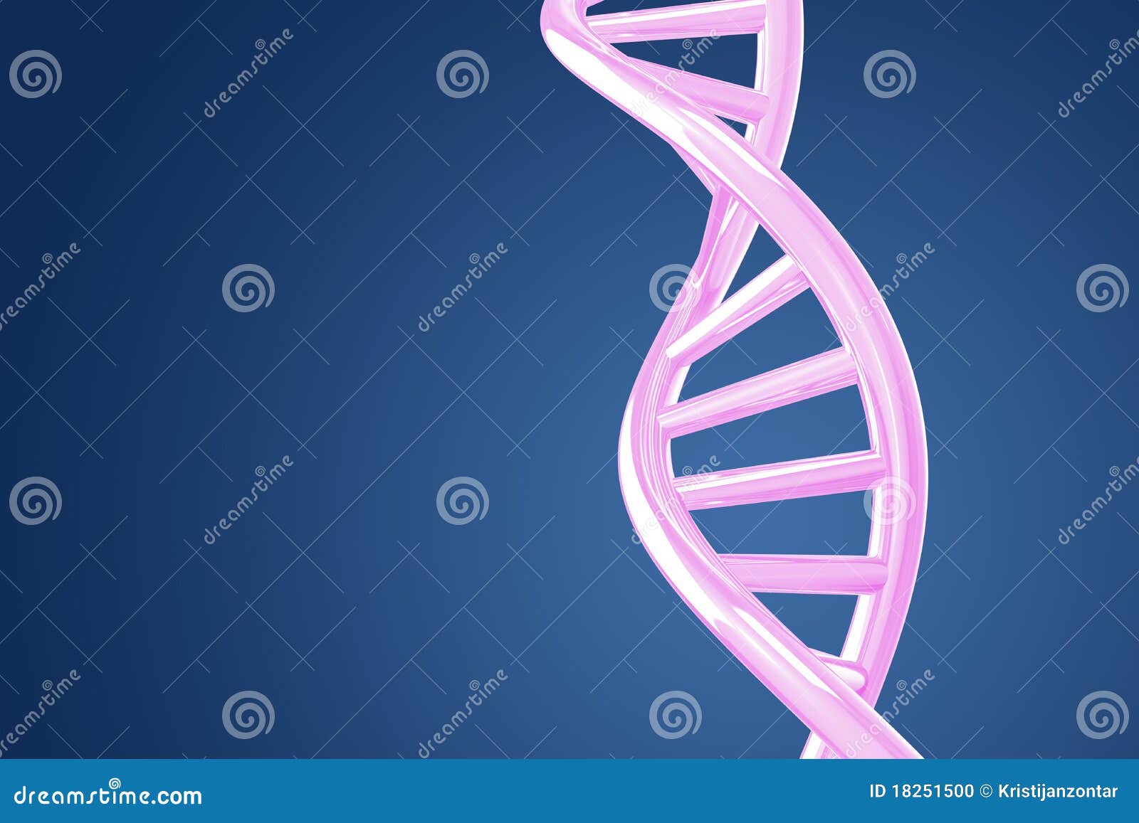 Purple DNA Helix on a Blue Background Stock Illustration - Illustration ...