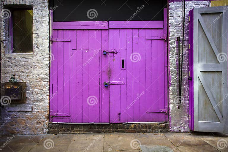 Purple doors stock image. Image of entrance, doors, doorway - 46340363