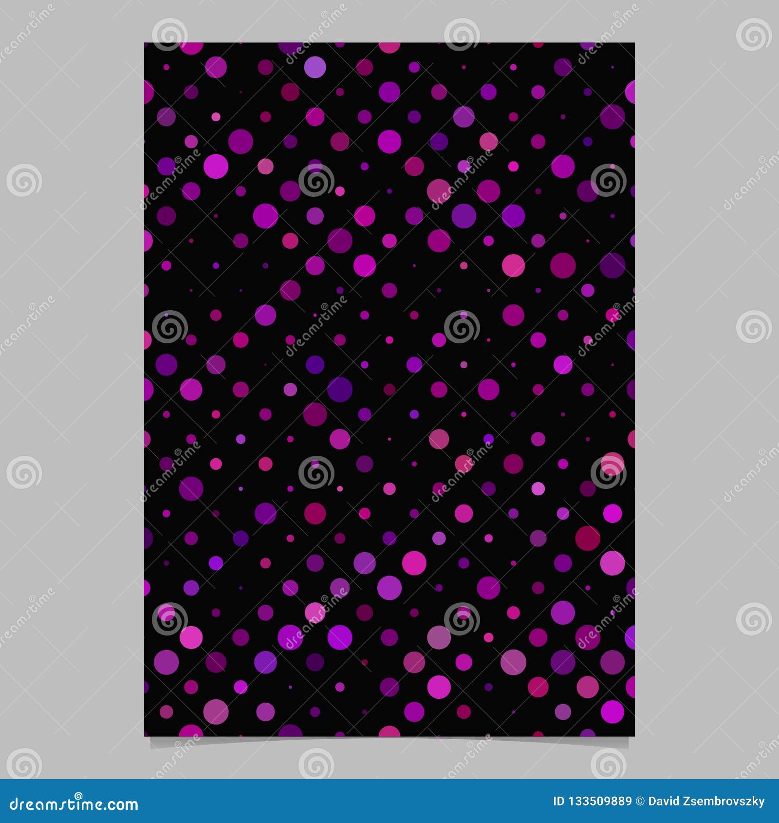 Purple Dot Pattern Brochure Background - Vector Stationery Template ...