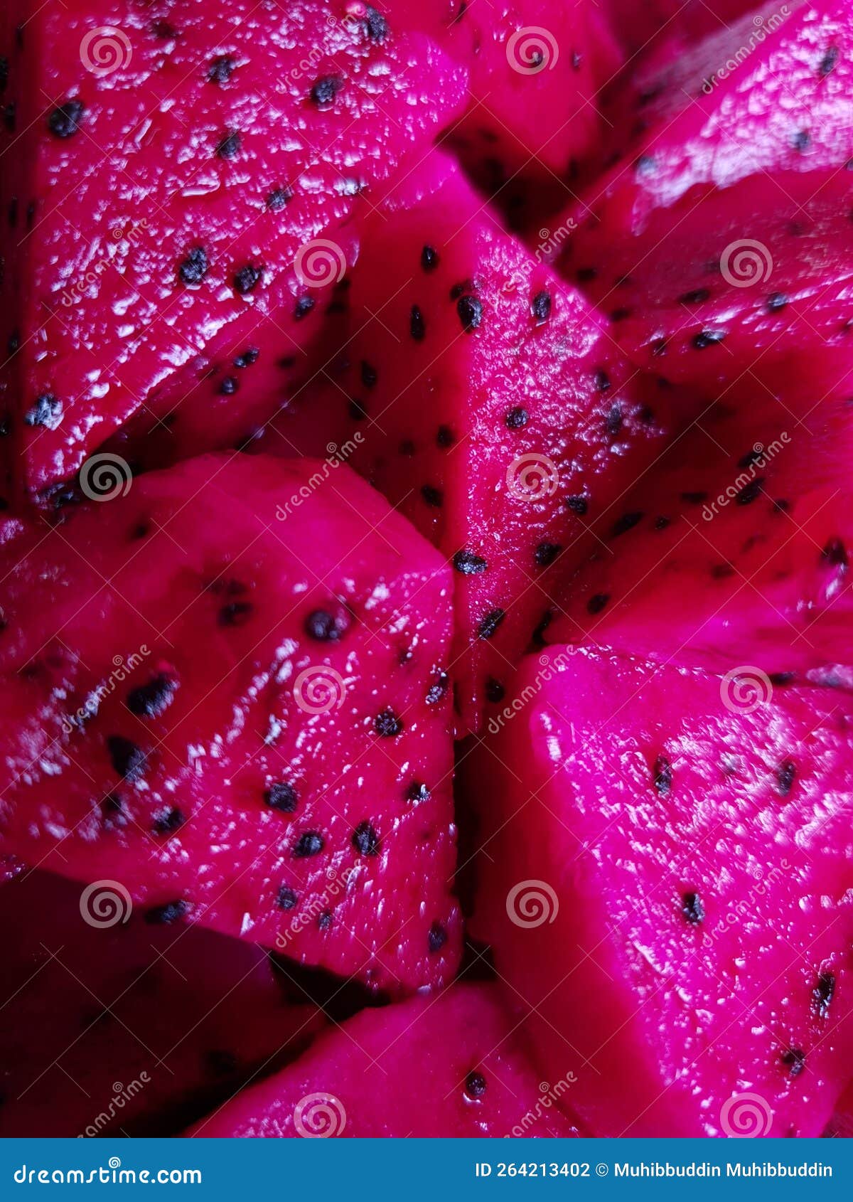 Purple Dragon Fruit Pieces with a Sweet and Refreshing Taste Stock ...