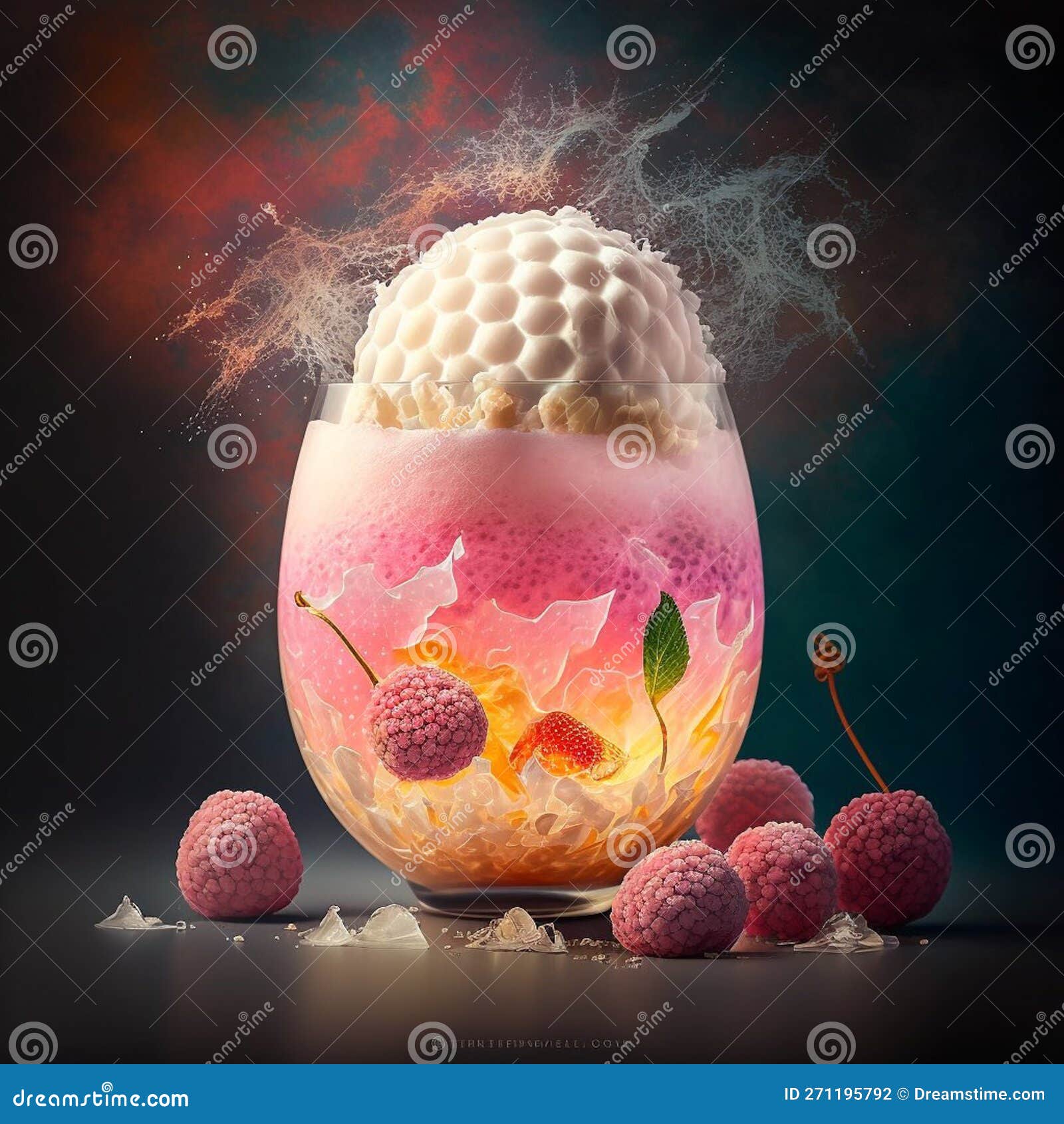 A Purple Drink with a Splash of Liquid Being Poured into it. Stock ...