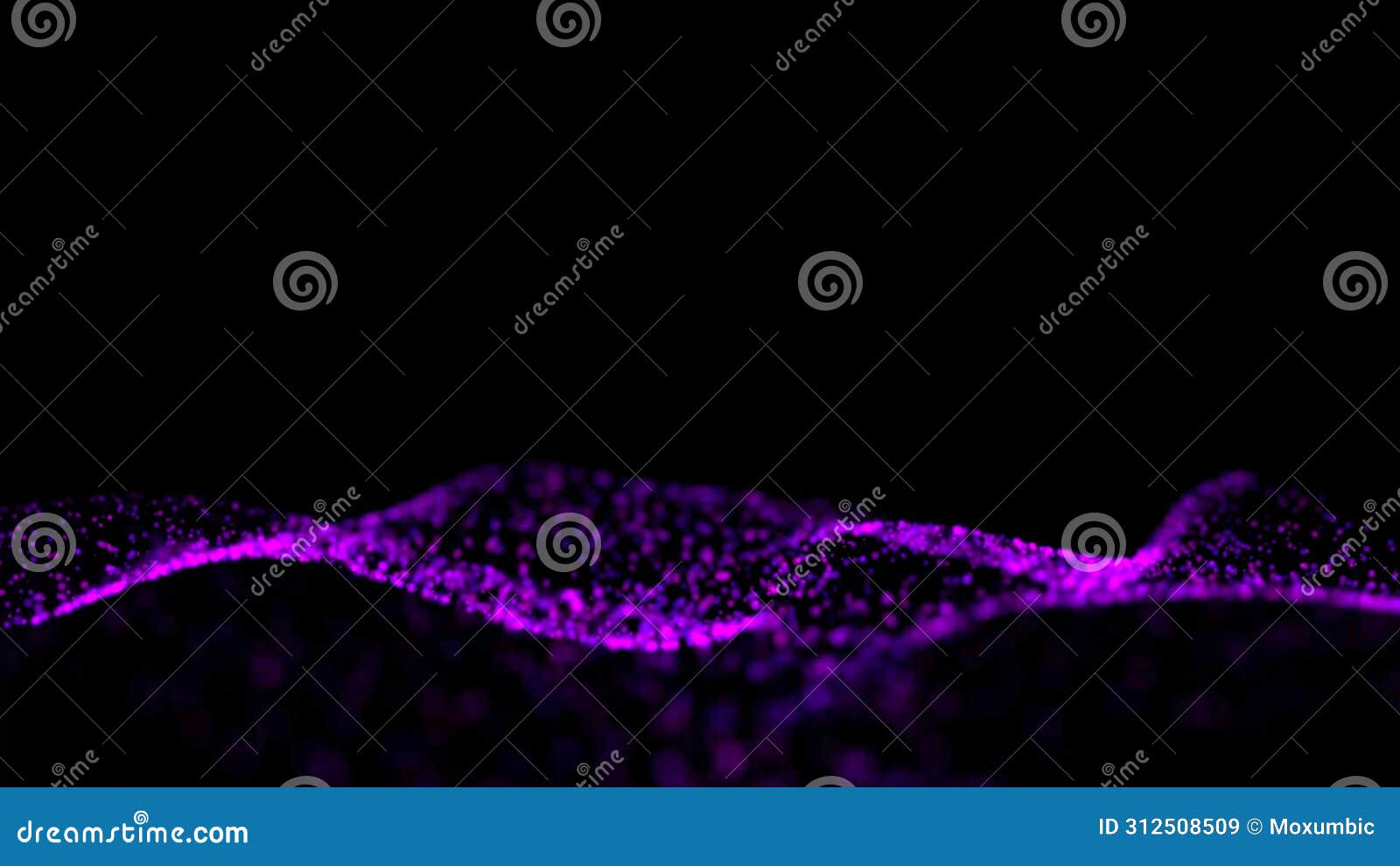 Purple Dust Particles Wave Moving Digital Background Stock Illustration ...