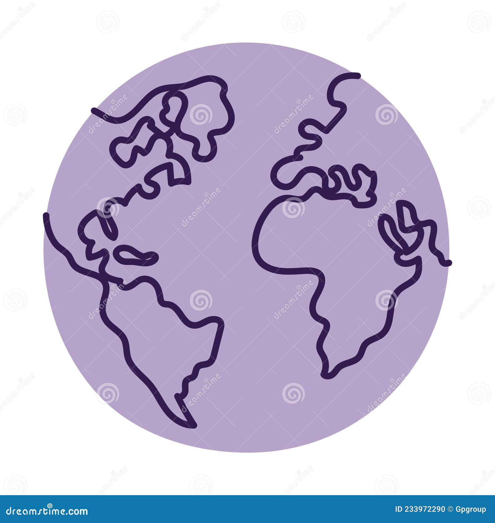 Purple earth globe stock vector. Illustration of environment - 233972290
