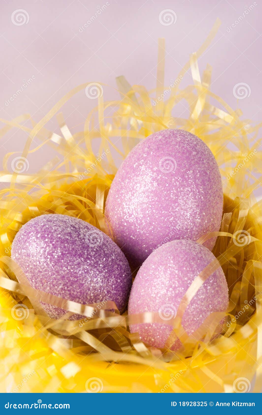 Purple Easter Eggs stock image. Image of yellow, season - 18928325