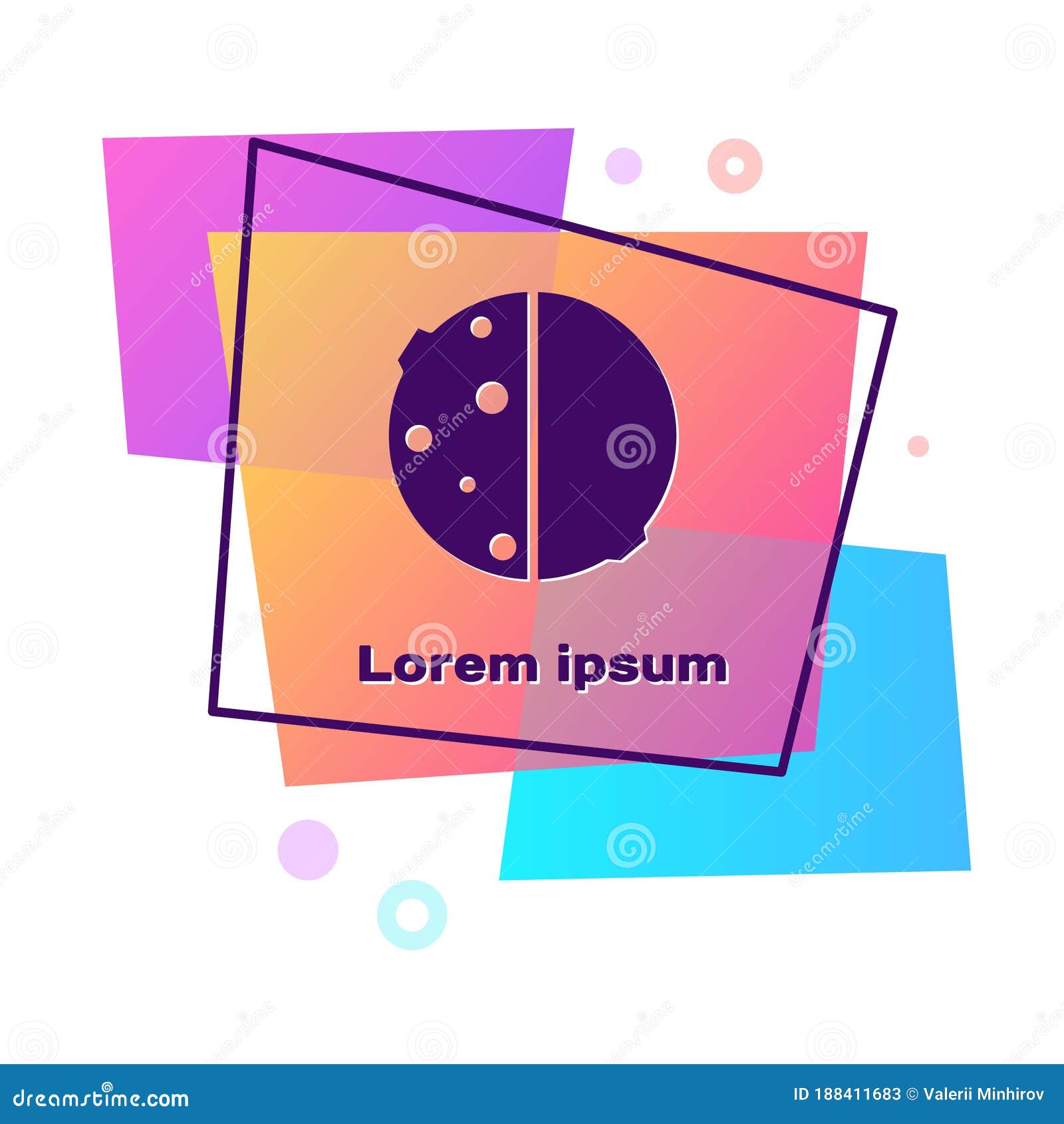 Purple Eclipse of the Sun Icon Isolated on White Background. Total ...