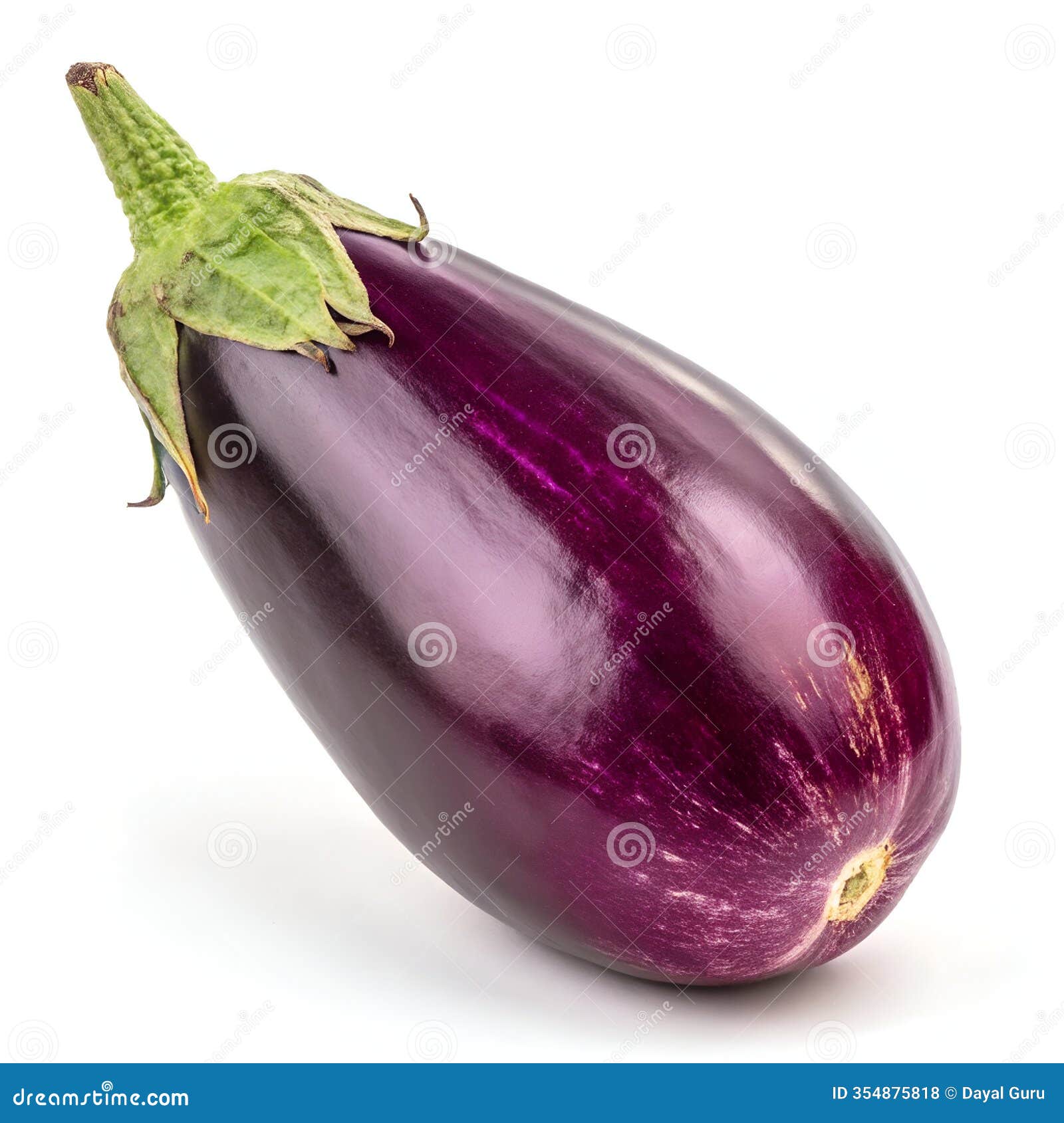 Purple Eggplant Isolated on White Background Stock Photo - Image of plantbased, vegetarian ...