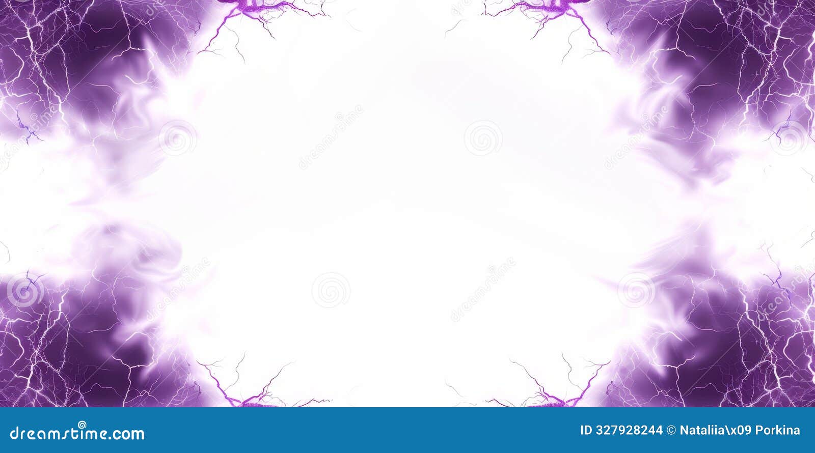Purple Electricity Frame Isolated on White Background Stock ...