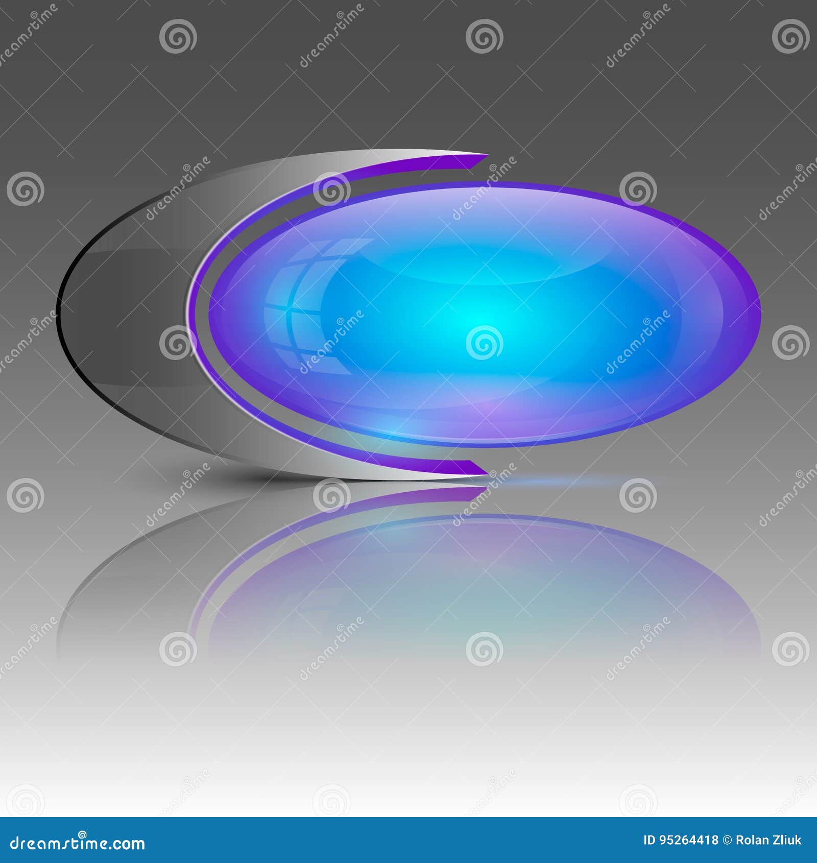 Purple ellipse logo stock vector. Illustration of style - 95264418