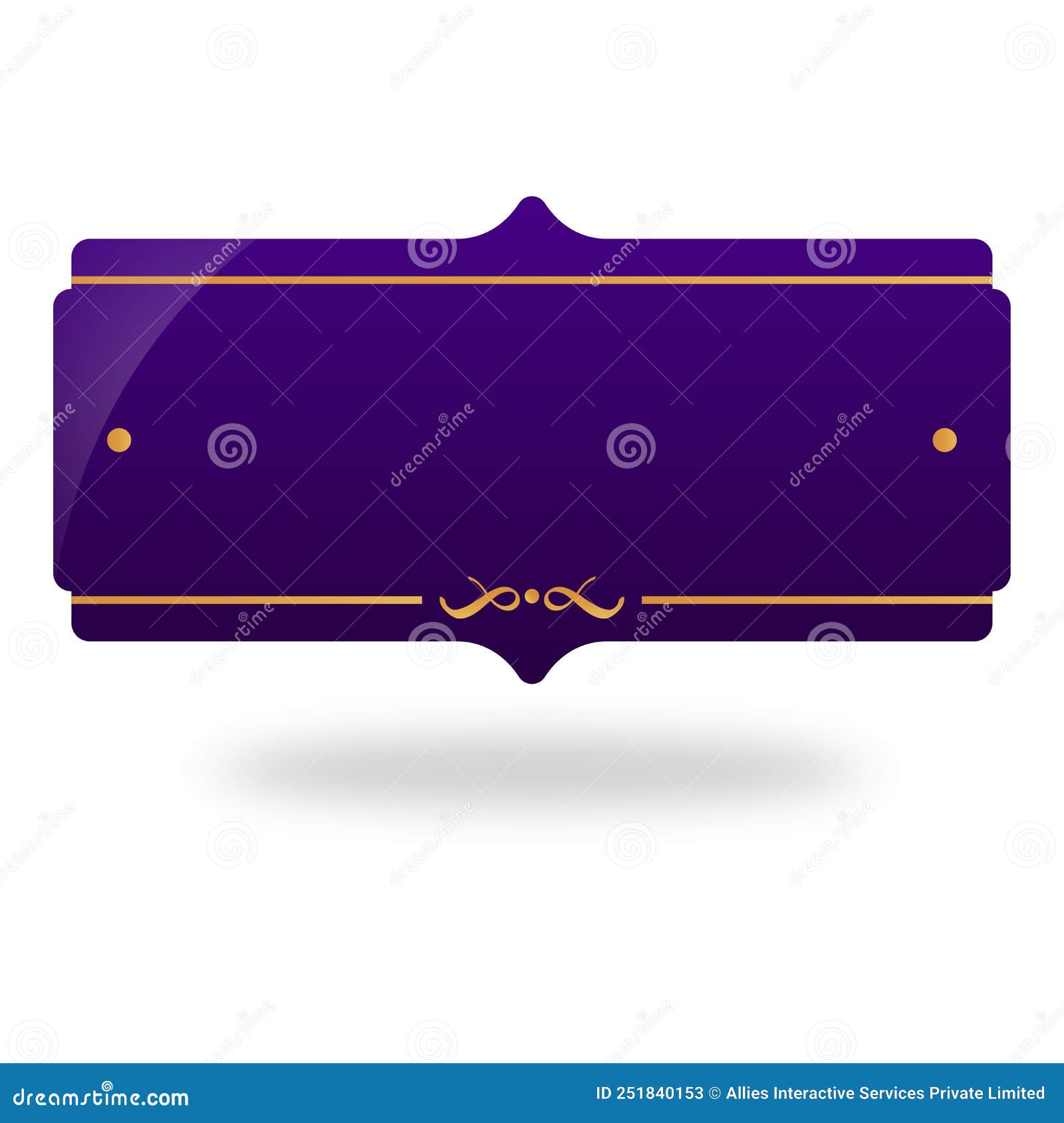 Purple Empty Rectangle Frame on White Stock Illustration - Illustration ...