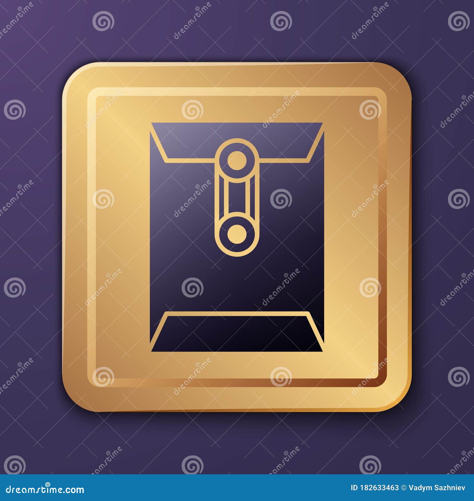 Purple Envelope Icon Isolated on Purple Background. Email Message ...