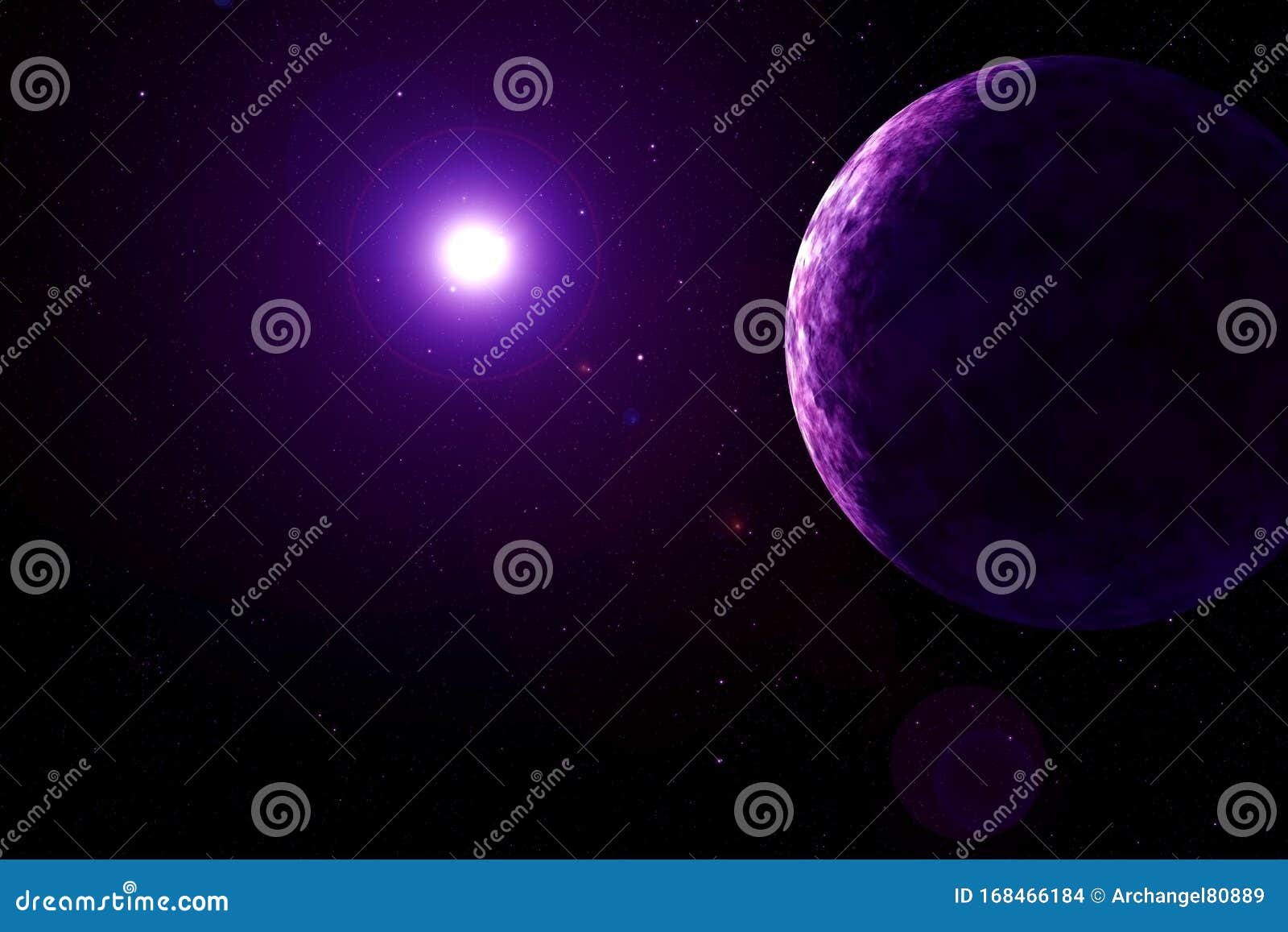 Purple Exoplanet in Deep Space. Elements of this Image Furnished by ...
