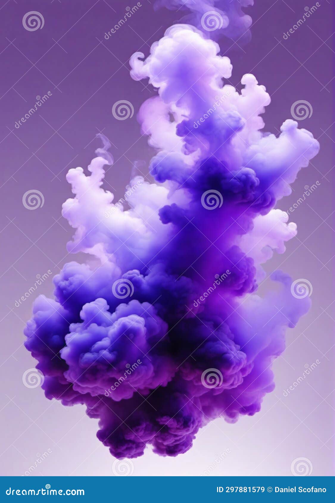 Purple Explosion Smoke Isolated on a White Background. Generative AI ...