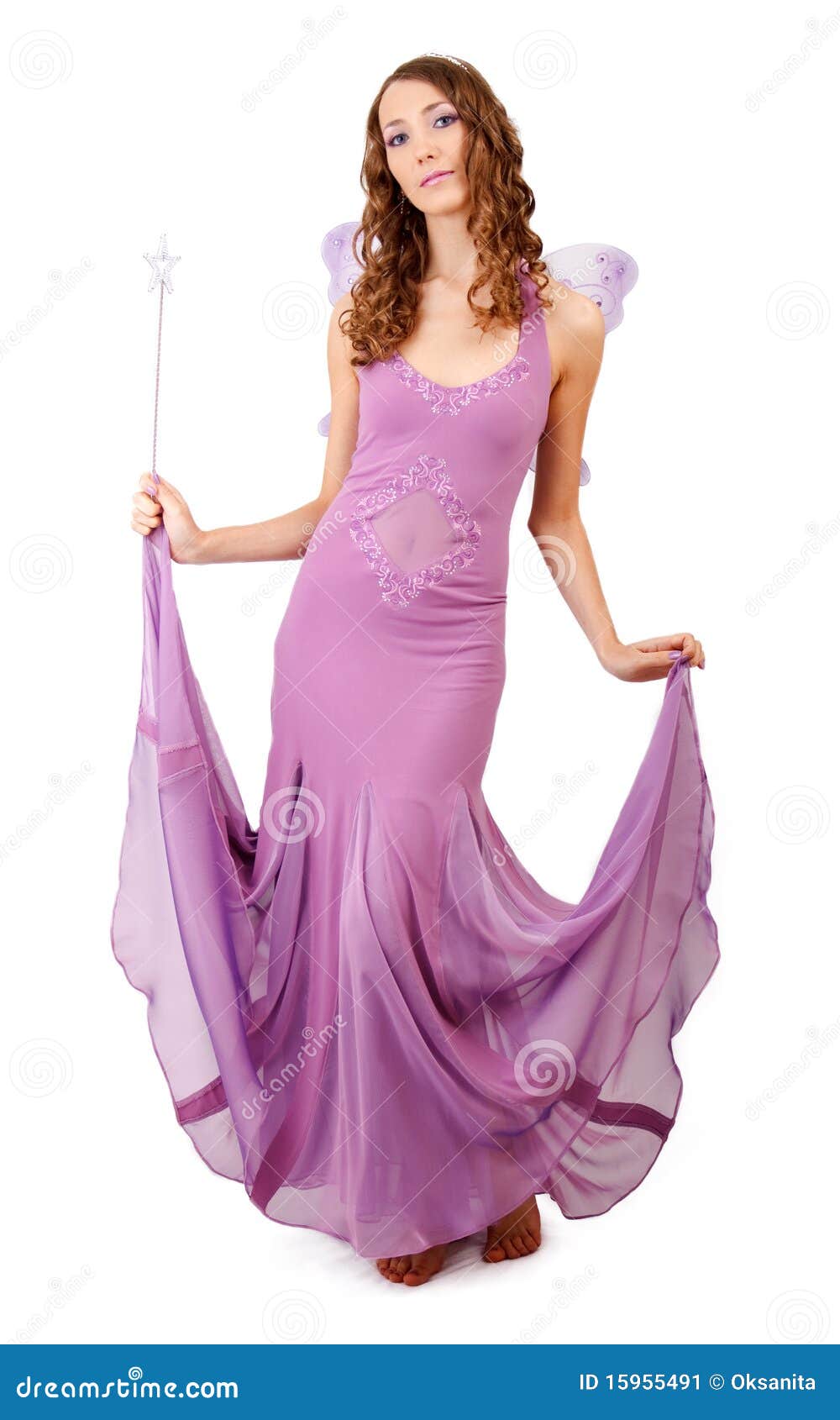 Purple fairy. stock image. Image of isolated, caucasian - 15955491