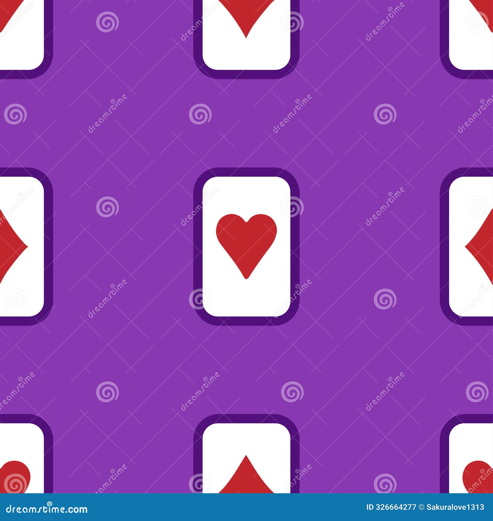 Purple Falling Playing Cards Seamless Pattern. Poker and Wonderland ...