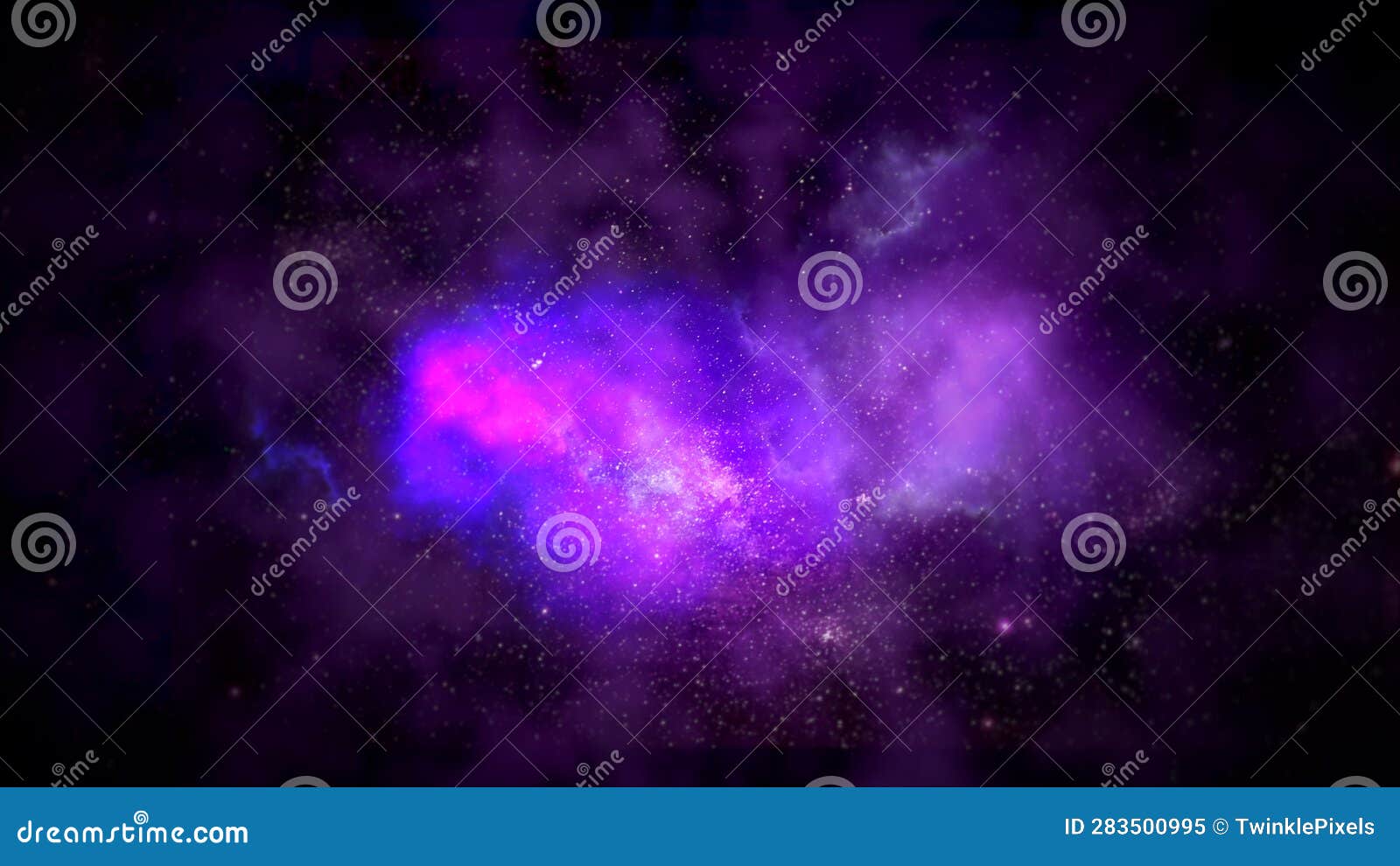 Purple Fantasy Sky With Clouds And Stars In Galaxy Stock Video Video