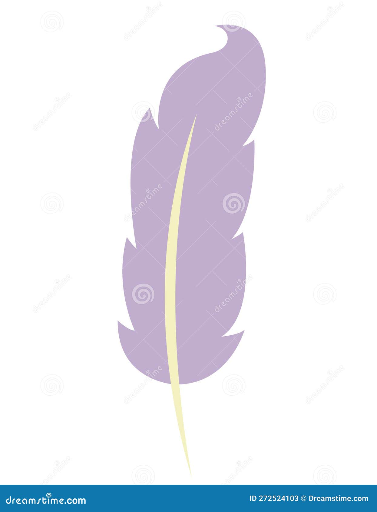 Purple Feather in Flat Style. Stock Vector - Illustration of flat, sign ...