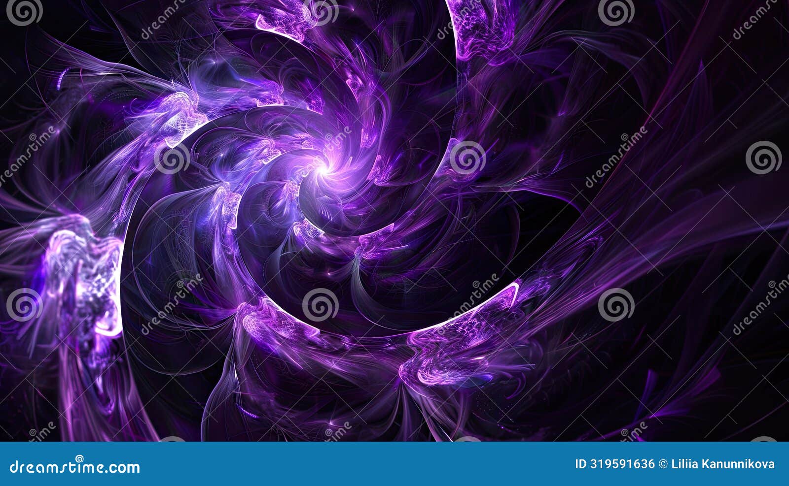 Purple, Featuring a Swirling Vortex or Spiraling Tentacle-like ...