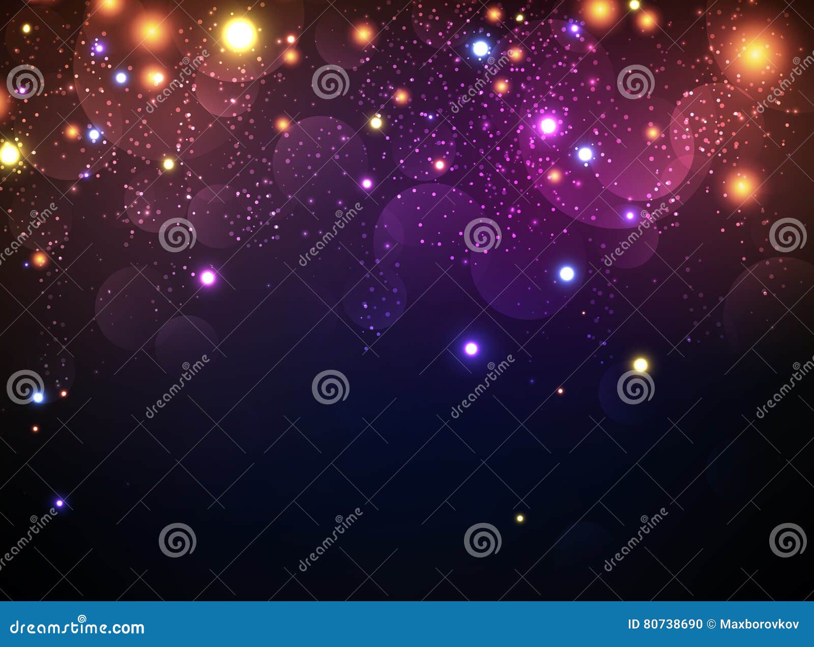 Purple Festive Background with Lights. Stock Vector - Illustration of ...