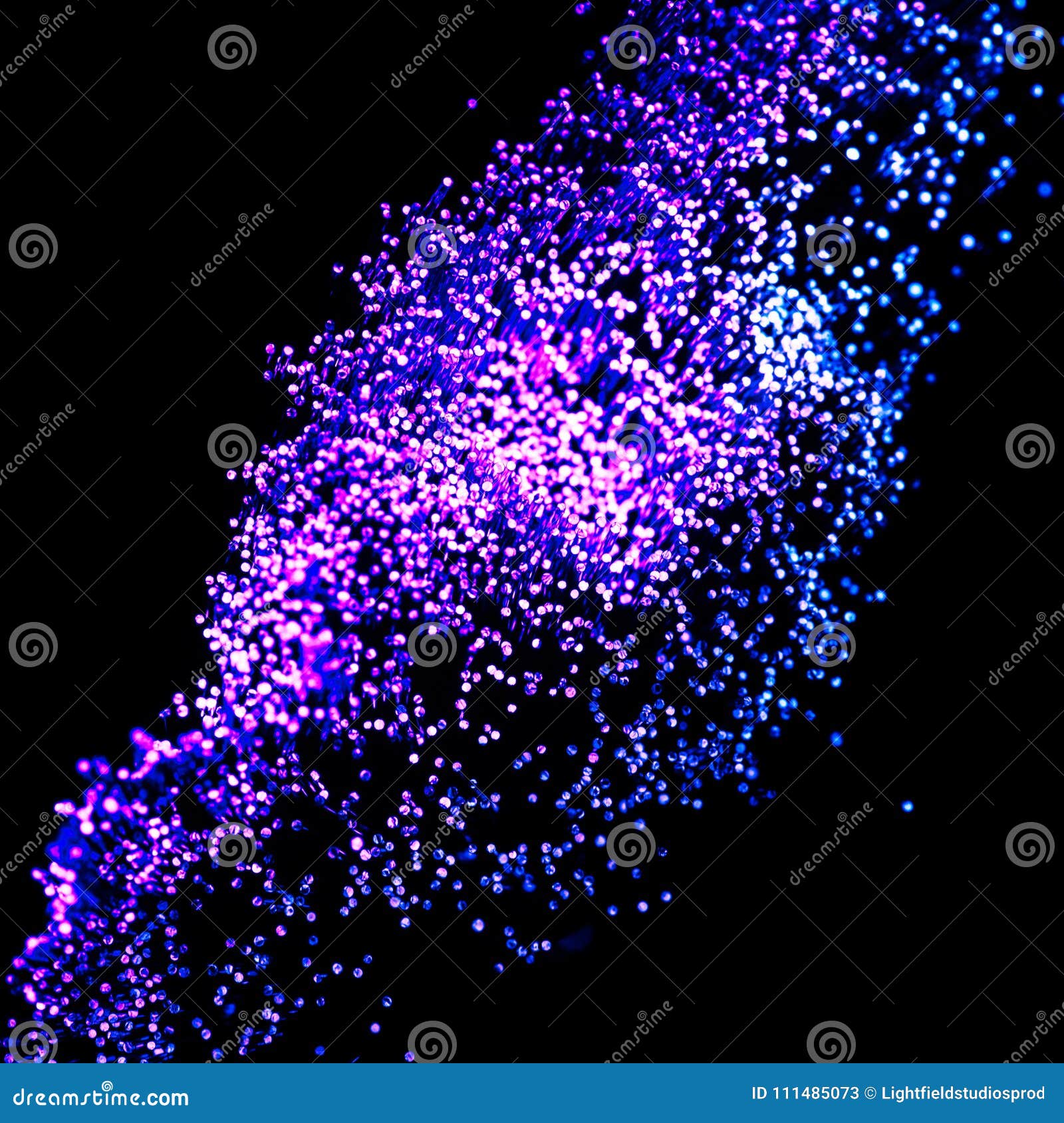 Purple Fiber Optics on Dark Background Stock Image - Image of global ...