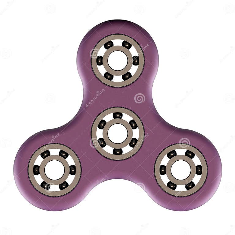 Purple Fidget Spinner - 3D Illustration Render Modern Stock ...