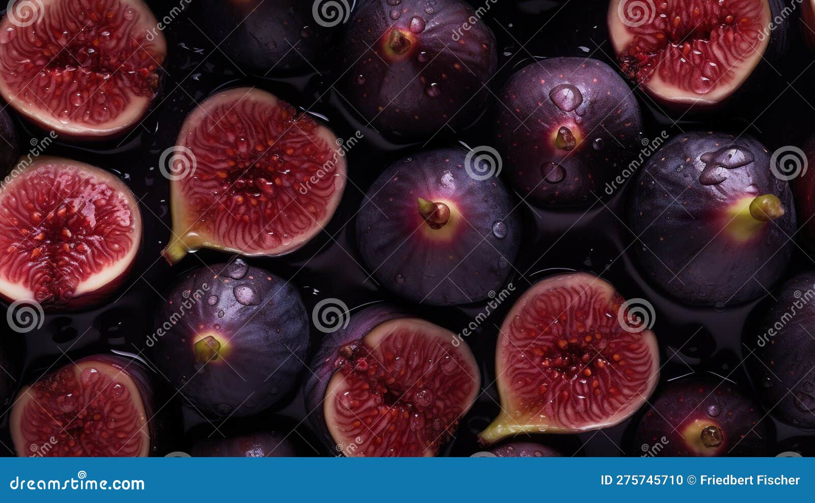 Purple Fig, Flat Lay, Top View, AI Generative Stock Illustration ...